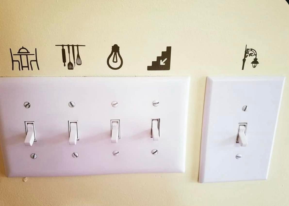 DIY Home Improvement: Simplify with Visual Light Switch Stickers - DIY ...