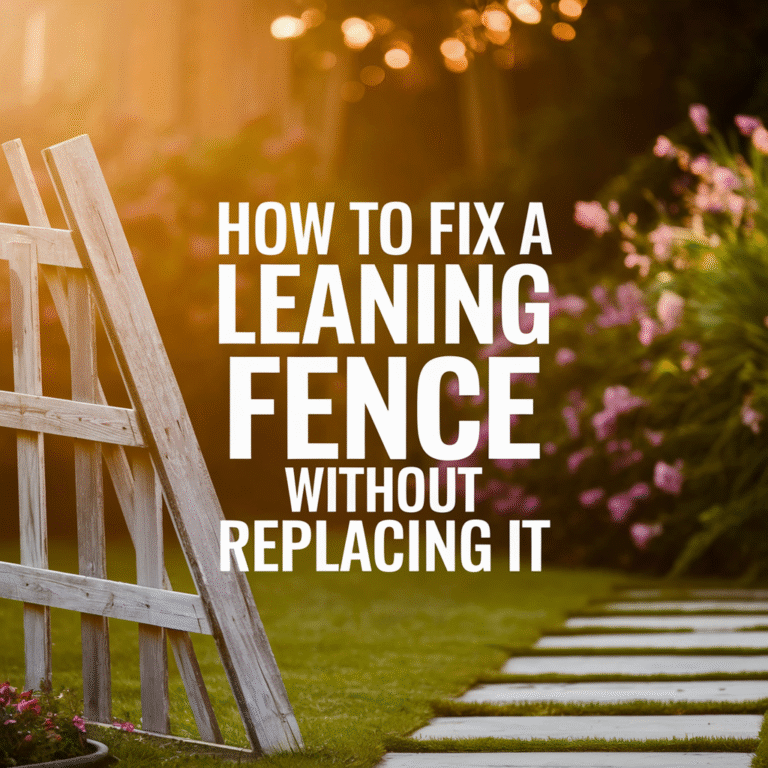 How to Fix a Leaning Fence Without Replacing It - DIY Home Wizard
