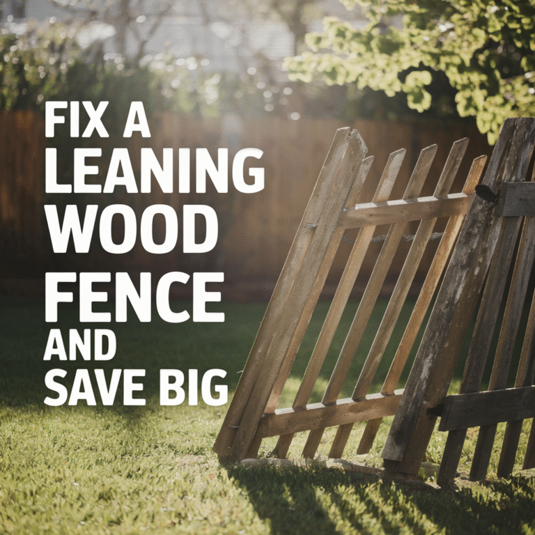 How to Fix a Leaning Fence Without Replacing It - DIY Home Wizard