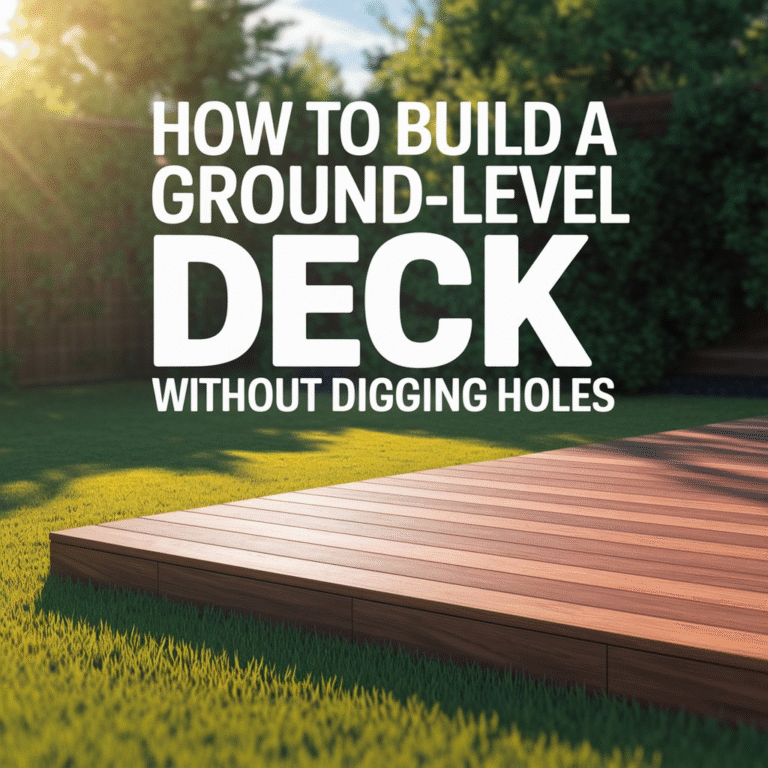 How to Build a Ground-Level Deck Without Digging Holes - DIY Home Wizard